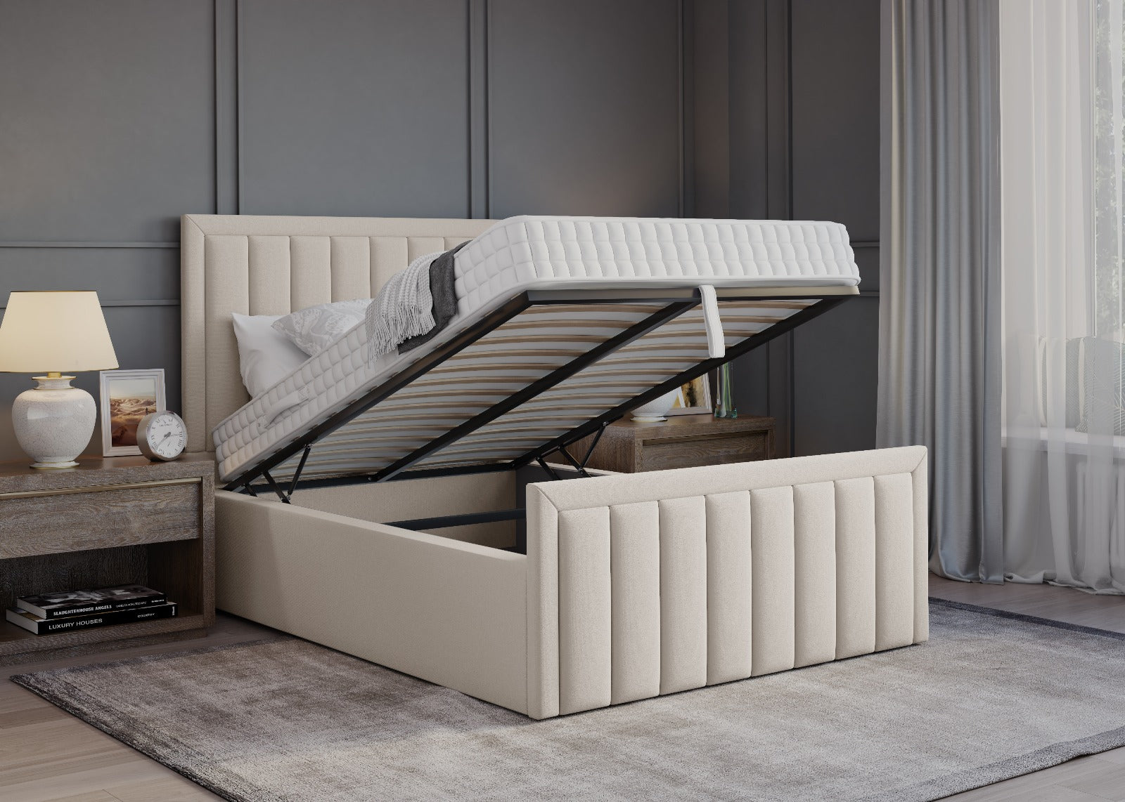 Ottoman Beds UK | End & Side Lift Storage Beds - ComfoRest – tagged "small double ottoman bed ...